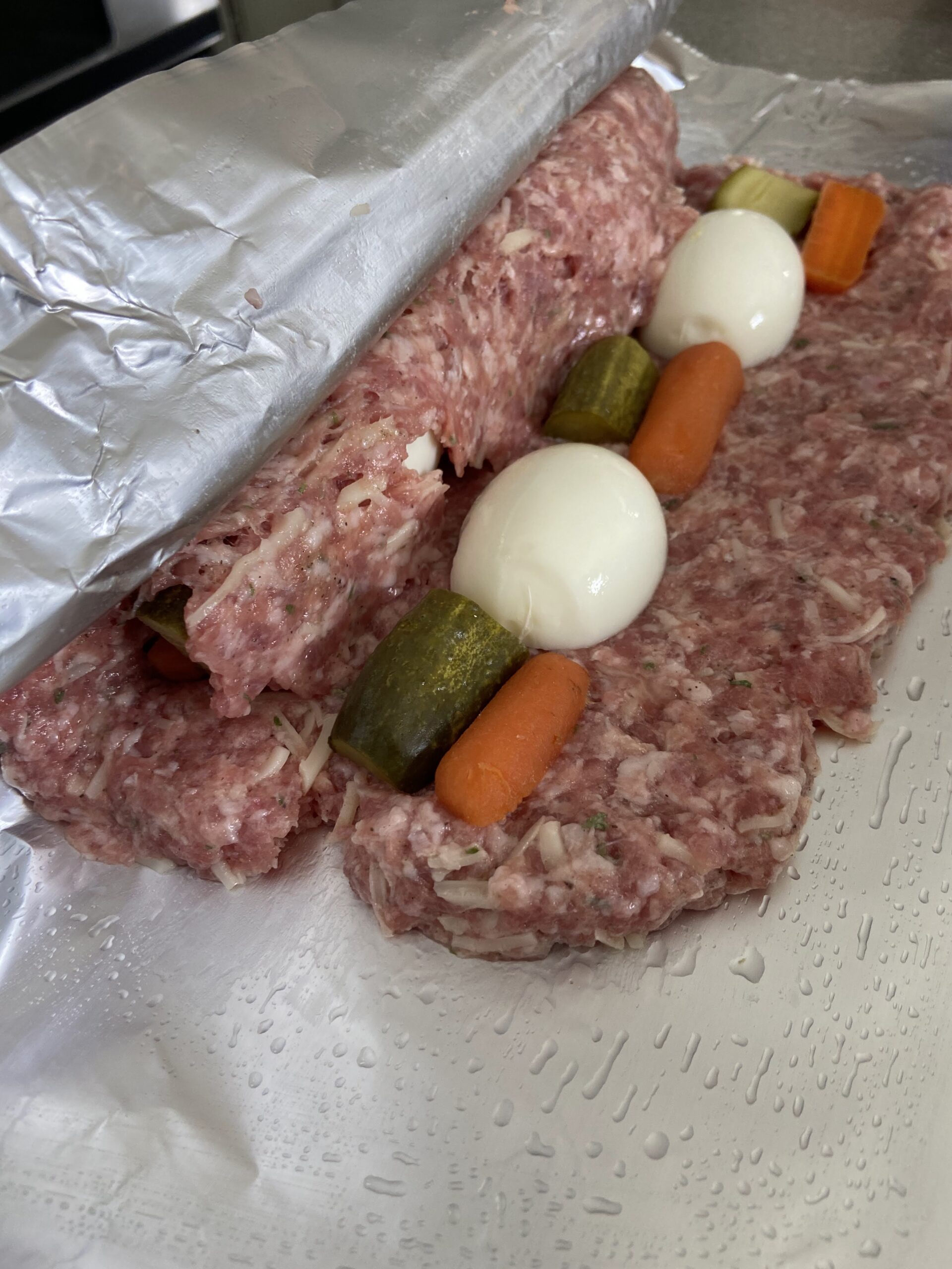 Stuffed Meatloaf with eggs and veggies - Emmandi's Kitchen