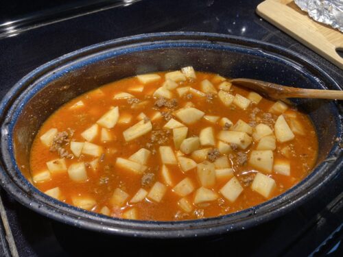 Easy 4-ingredients Moussaka (Musaka) - no eggplant - Emmandi's Kitchen